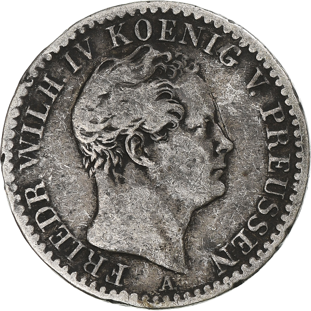 Coin, German States, PRUSSIA, Friedrich Wilhelm IV, 1/6 Thaler, 1847 ...