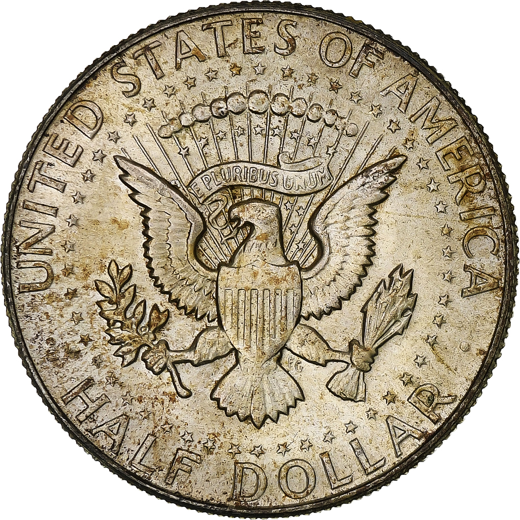 United States, Half Dollar, John F. Kennedy, 1968, Denver, Silver,