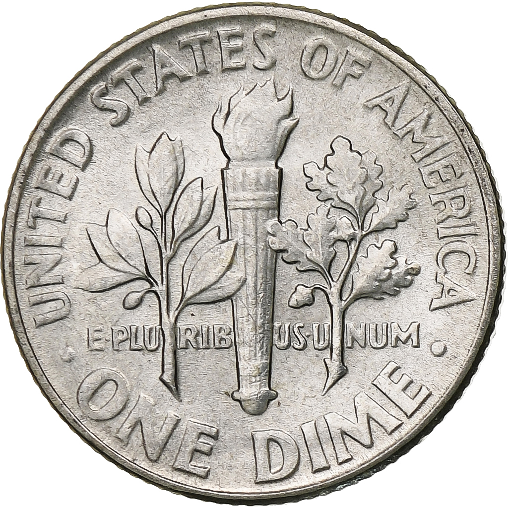 United States, Dime, Roosevelt Dime, 1955, U.S. Mint, BU, Silver, , KM:195