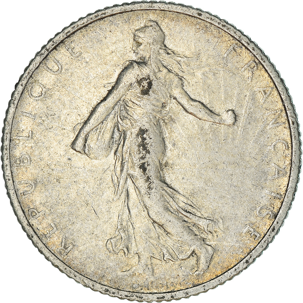 Coin, France, Semeuse, Franc, 1919, Paris, , Silver, KM:844.1