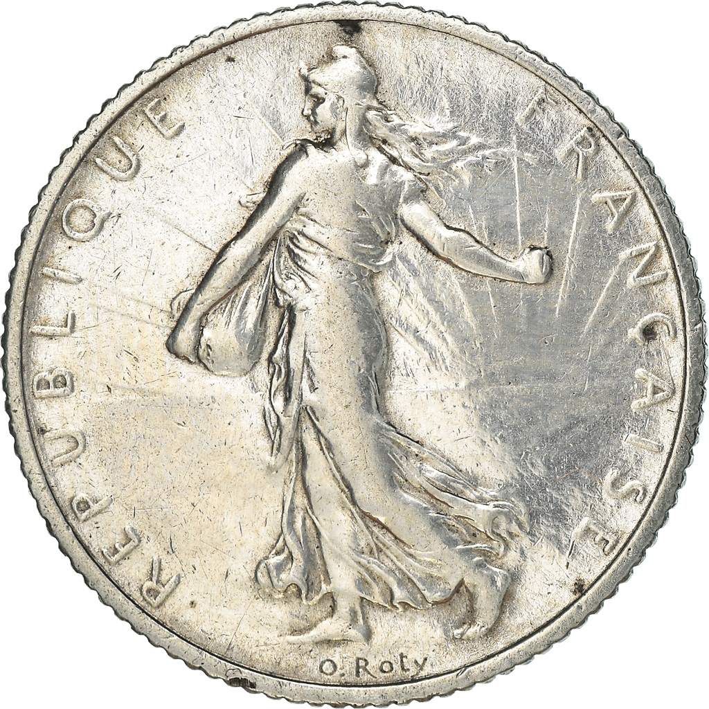 Coin, France, Semeuse, Franc, 1918, Paris, , Silver, KM:844.1