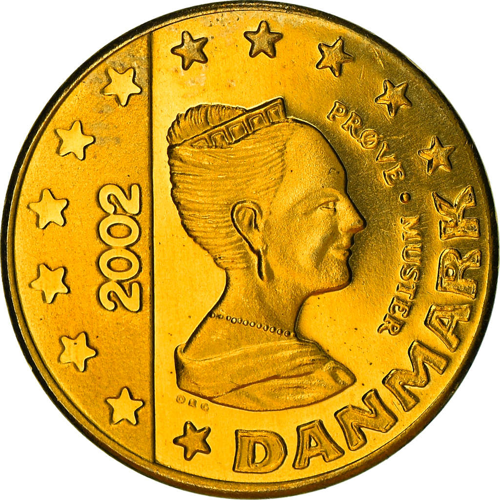 Denmark, Fantasy euro patterns, 10 Euro Cent, 2002, Proof, , Brass