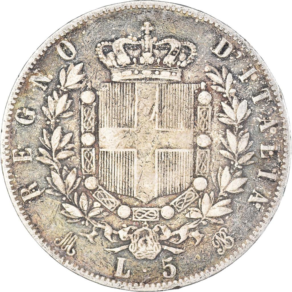 Coin, Italy, Vittorio Emanuele II, 5 Lire, 1872, Milan, , Silver