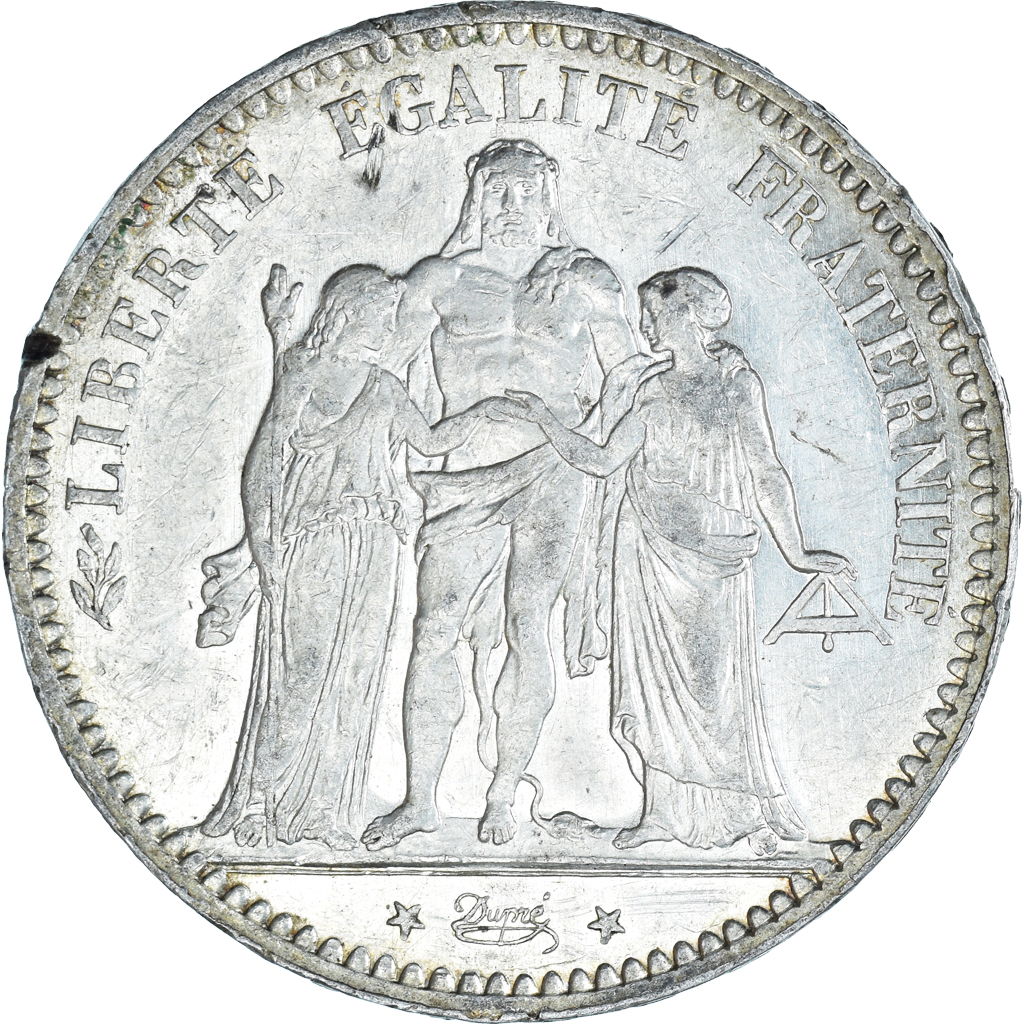 Coin, France, Hercule, 5 Francs, 1876, Paris, , Silver, KM:820.1