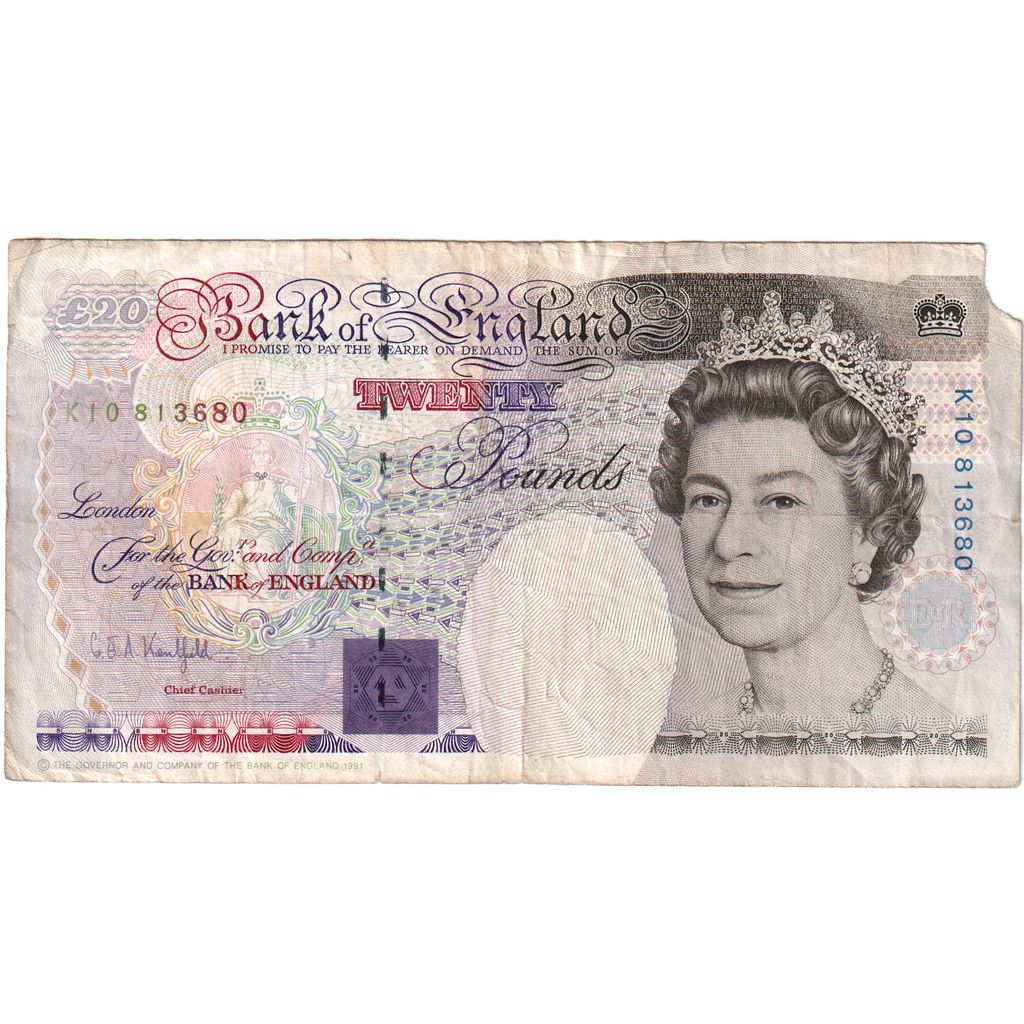 United Kingdom, 20 Pounds, 1991, VF(20-25) | World Paper Money
