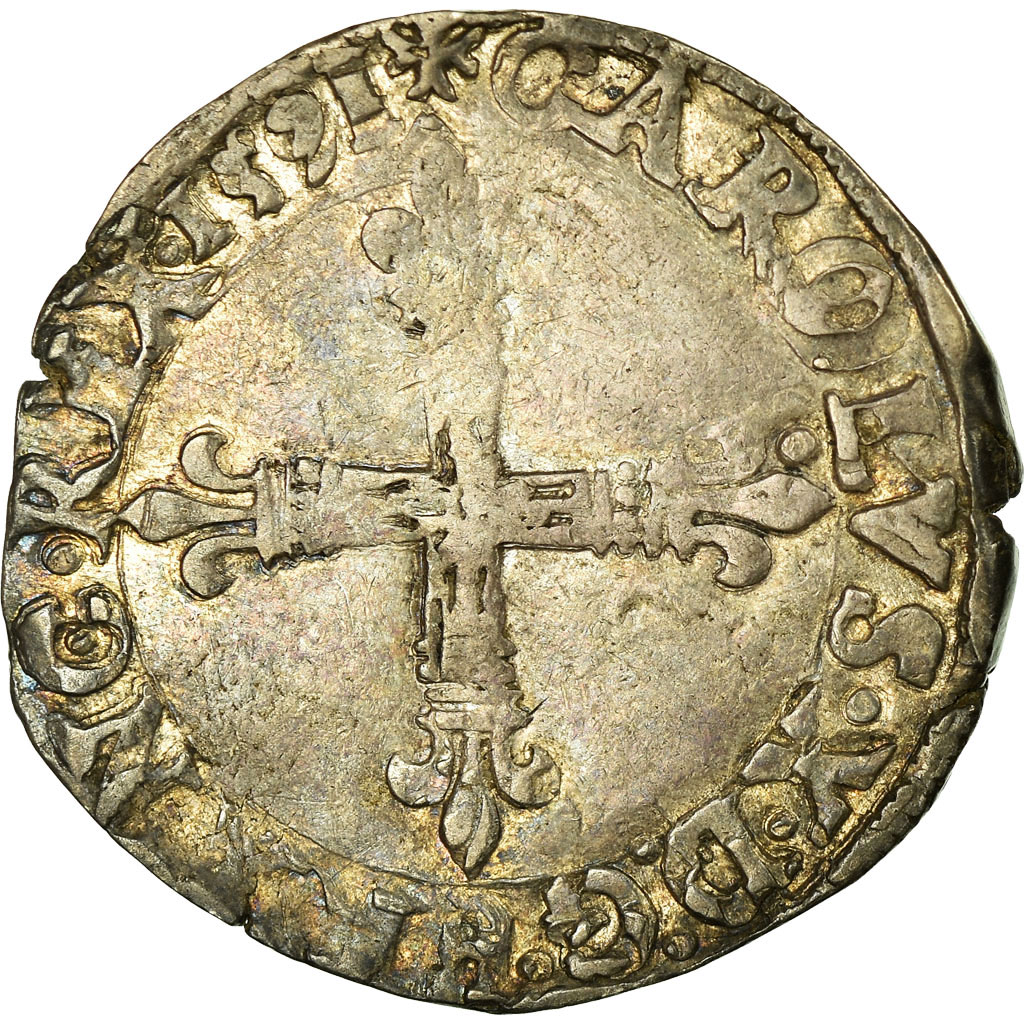 Coin, France, 1/4 Ecu, 1591, Nantes, , Silver, Sombart:4670 | European ...