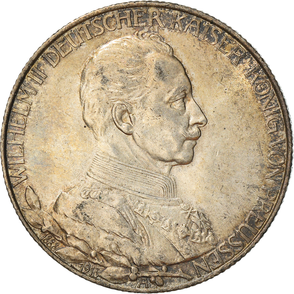 Coin, German States, PRUSSIA, Wilhelm II, 2 Mark, 1913, Berlin,