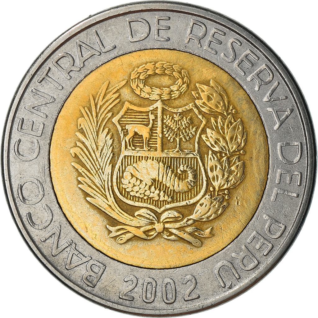 Coin, Peru, 2 Nuevos Soles, 2002, Lima, , Bi-Metallic, KM:313