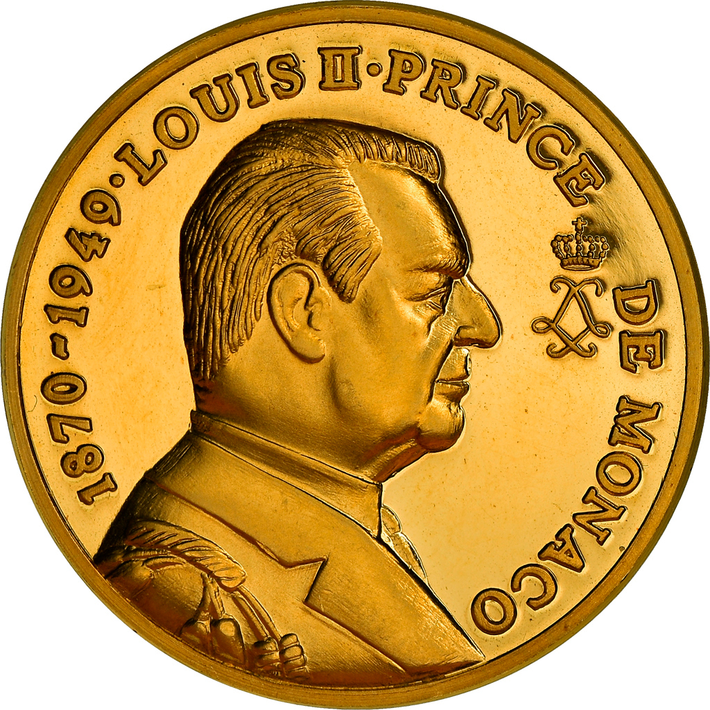 Monaco, Medal, Louis II, , Gold | Tokens & Medals