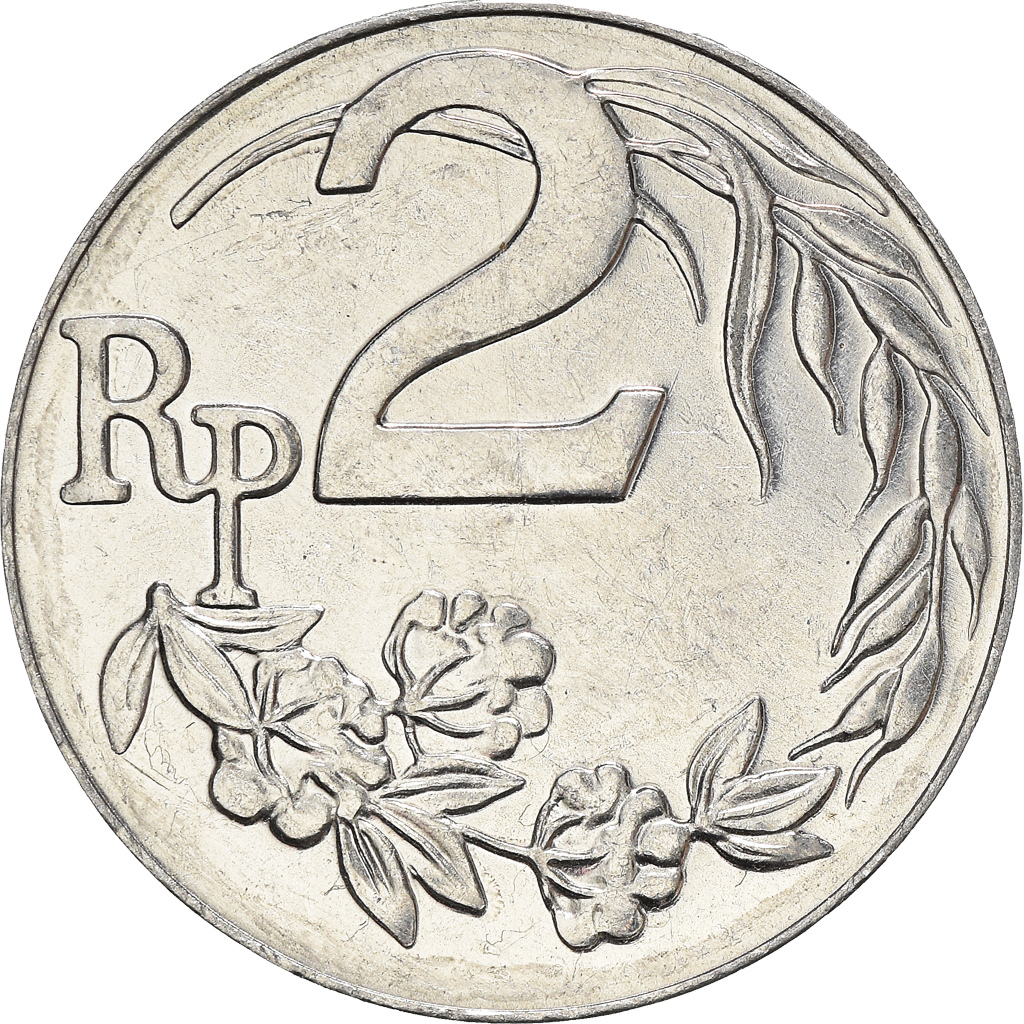 Coin, Indonesia, 2 Rupiah, 1970, MS(60-62), Aluminum, KM:21 | Asian and ...
