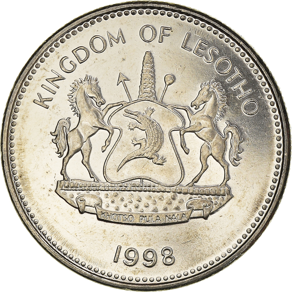 Coin, Lesotho, Moshoeshoe II, 2 Maloti, 1998, , Nickel plated steel, KM:58
