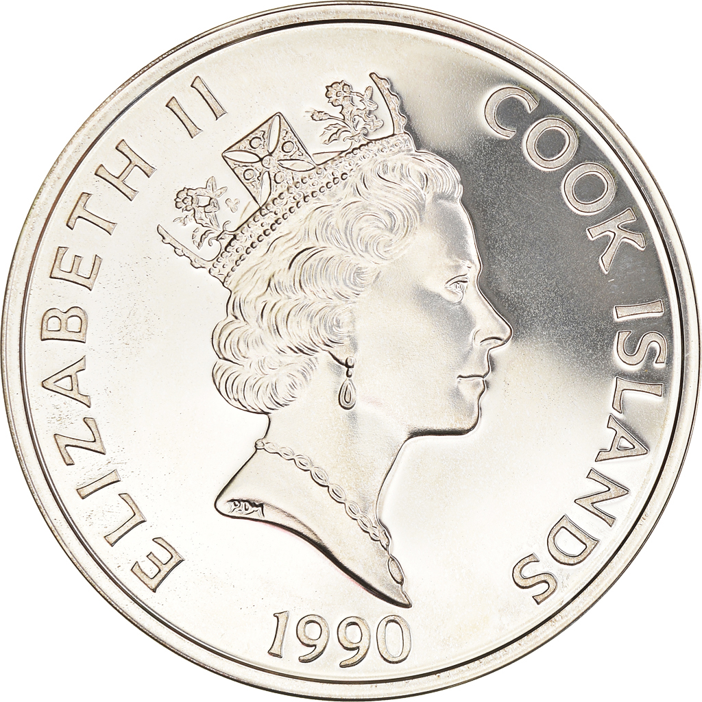 Coin, Cook Islands, Elizabeth II, 50 Dollars, 1990, Franklin Mint,