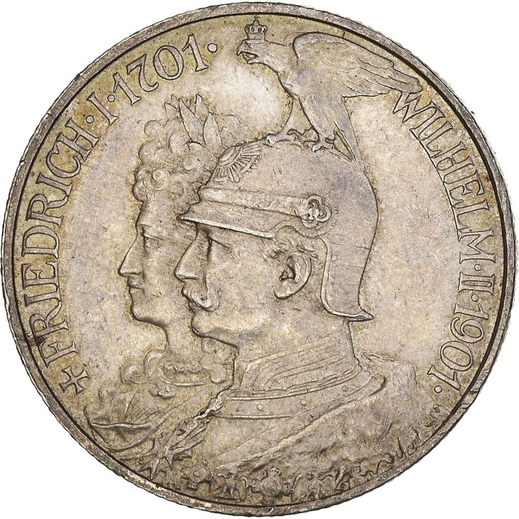 Coin, German States, PRUSSIA, Wilhelm II, 2 Mark, 1901, Berlin,