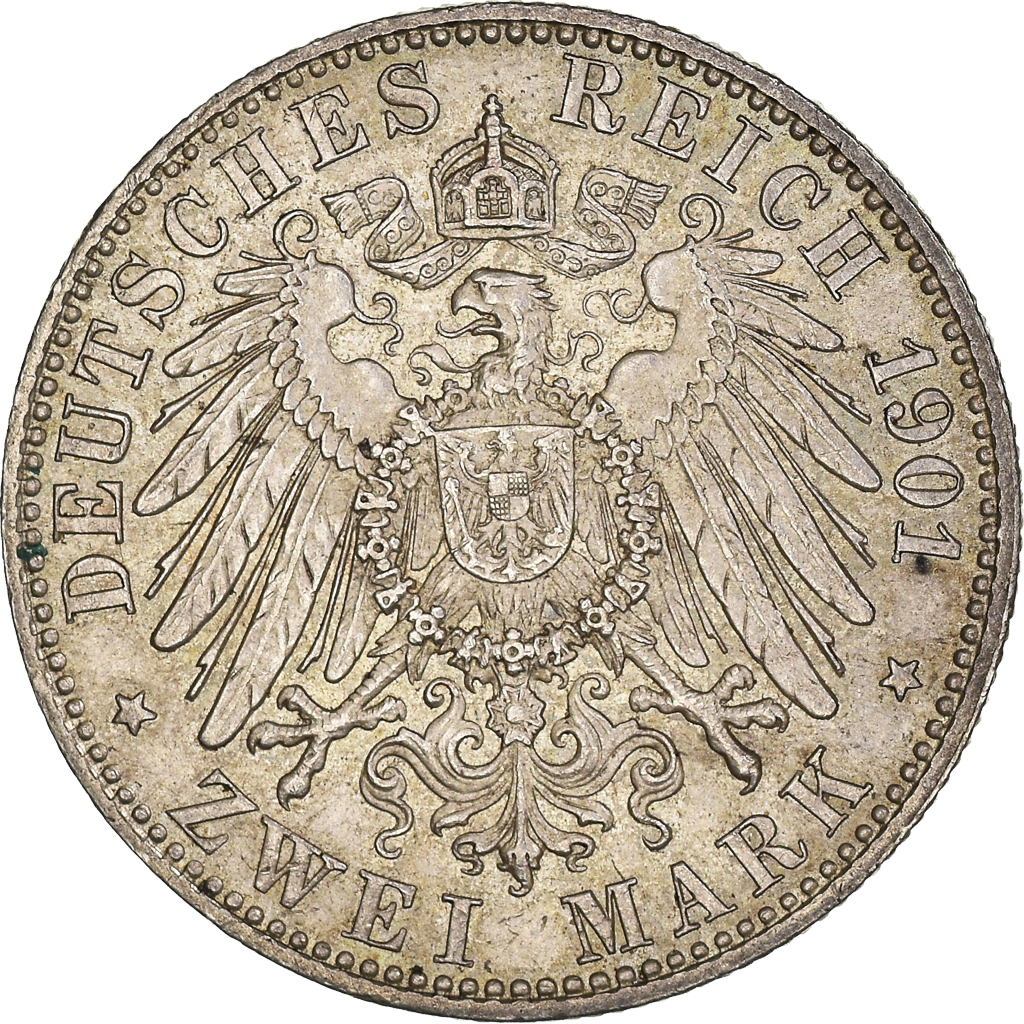 Coin, German States, PRUSSIA, Wilhelm II, 2 Mark, 1901, Berlin,