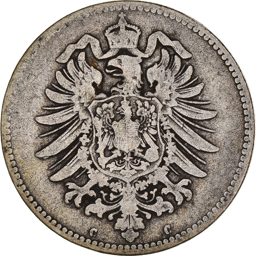 Coin, GERMANY - EMPIRE, Wilhelm I, Mark, 1875, Frankfurt, , Silver