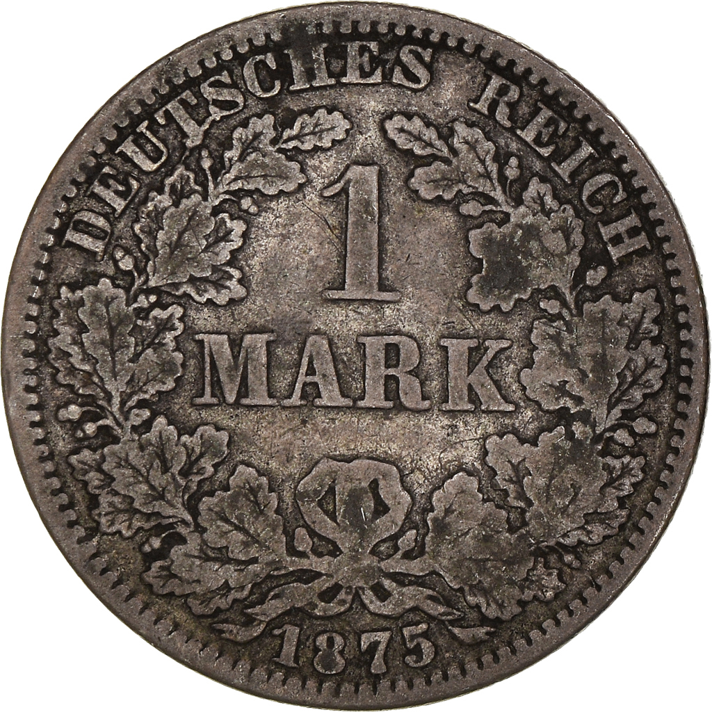 Coin, GERMANY - EMPIRE, Wilhelm I, Mark, 1875, Berlin, , Silver, KM:7