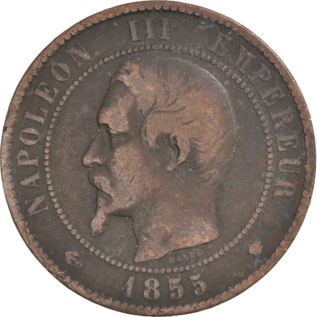 Coin, France, Napoleon III, Napoléon III, 10 Centimes, 1855, Marseille