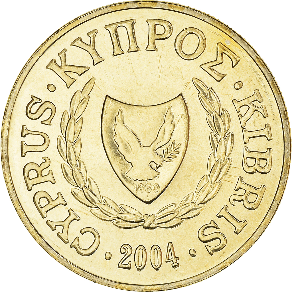 Coin, Cyprus, 10 Cents, 2004, , Nickel-brass, KM:56.3 | European Coins