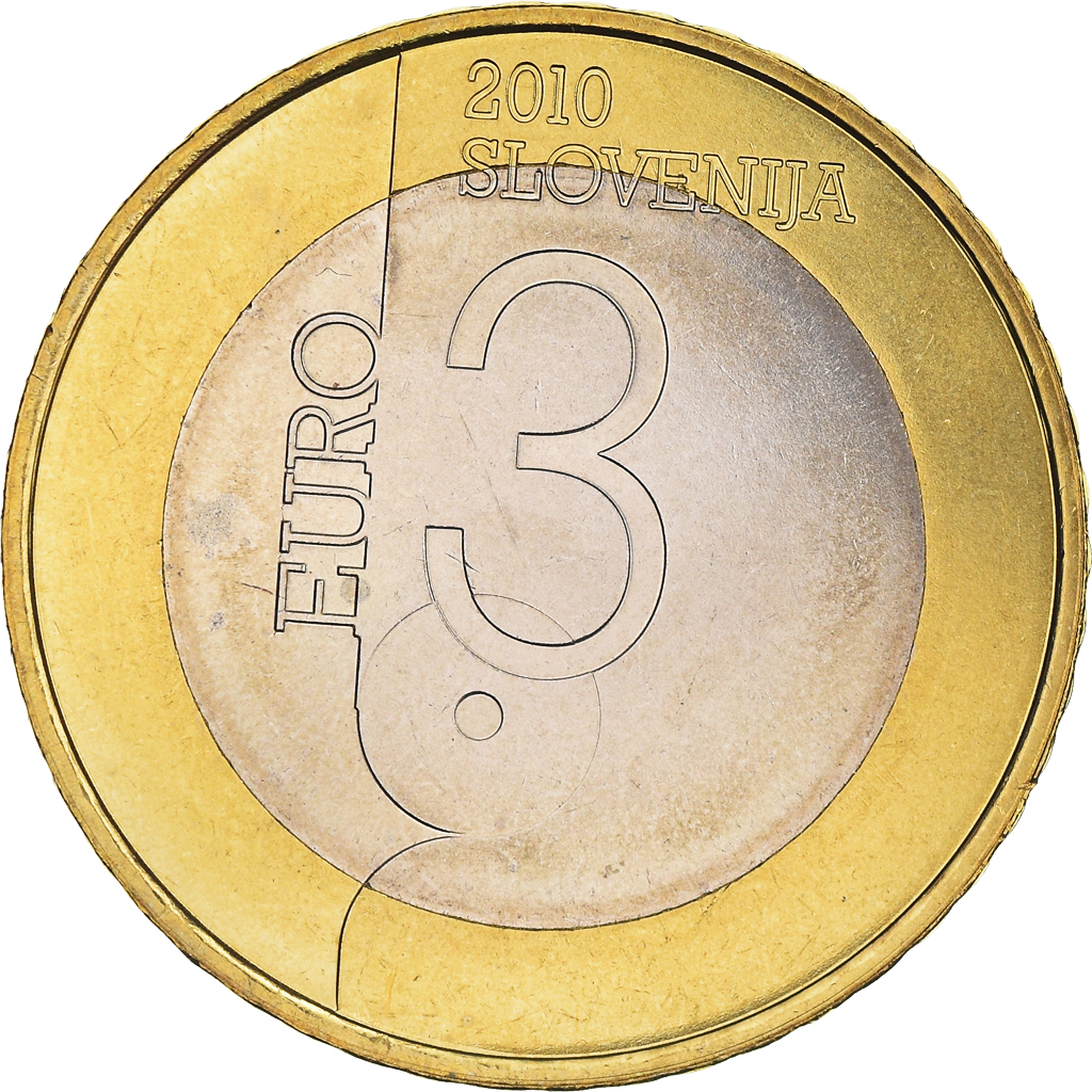 Slovenia, 3 Euro, Ljubljana capitale mondiale du livre, 2010,