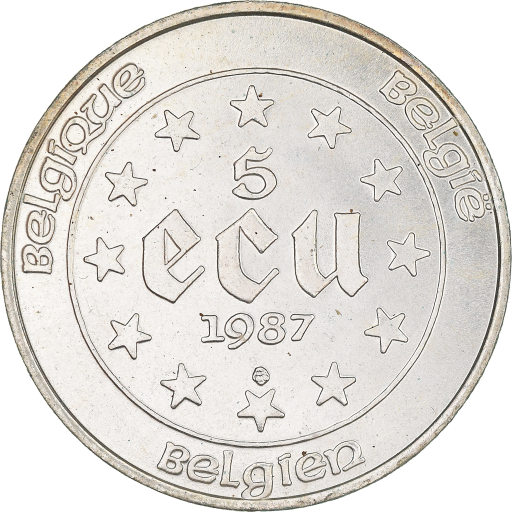 Coin, Belgium, 5 Ecu, 1987, , Silver, KM:166 | European Coins