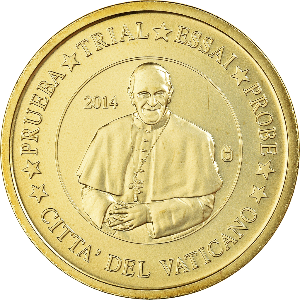 Vatican, 50 Euro Cent, 2014, unofficial private coin, , Brass