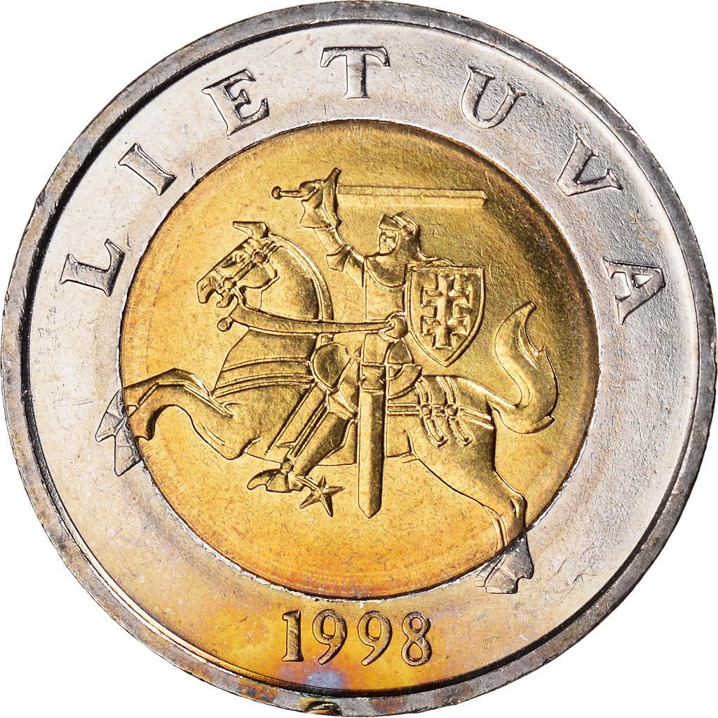 Coin, Lithuania, 5 Litai, 1998, , Bi-Metallic, KM:113 | European Coins