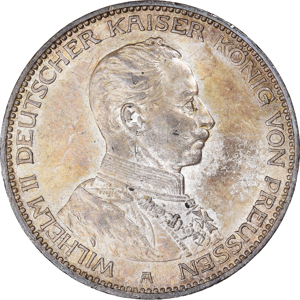 Coin, German States, PRUSSIA, Wilhelm II, 3 Mark, 1914, Berlin,