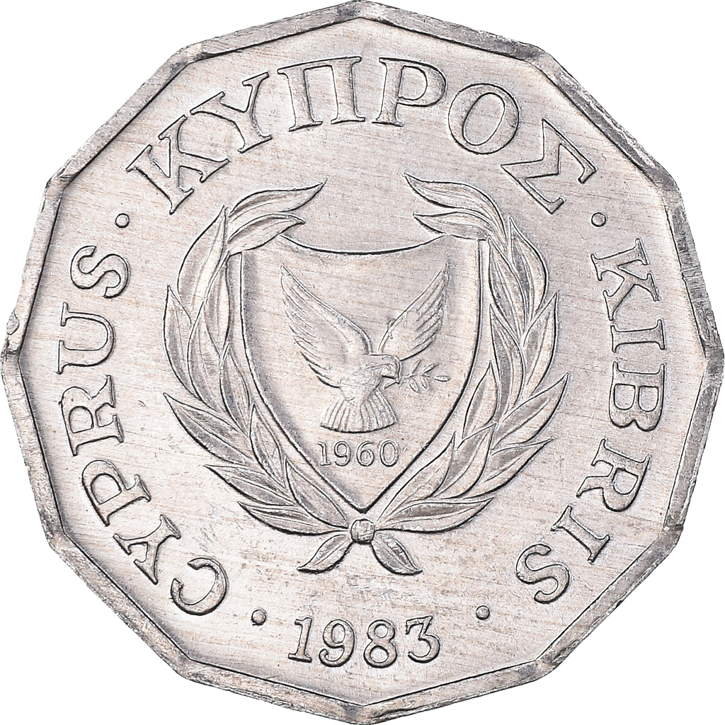 Coin, Cyprus, 1/2 Cent, 1983, , Aluminum | European Coins