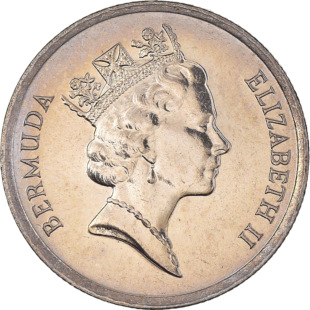 Coin, Bermuda, Elizabeth II, 10 Cents, 1990, , Copper-nickel, KM:46