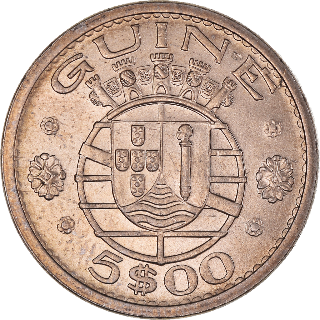 Coin, Guinea-Bissau, 5 Escudos, 1973, , Copper-nickel, KM:15 | African ...
