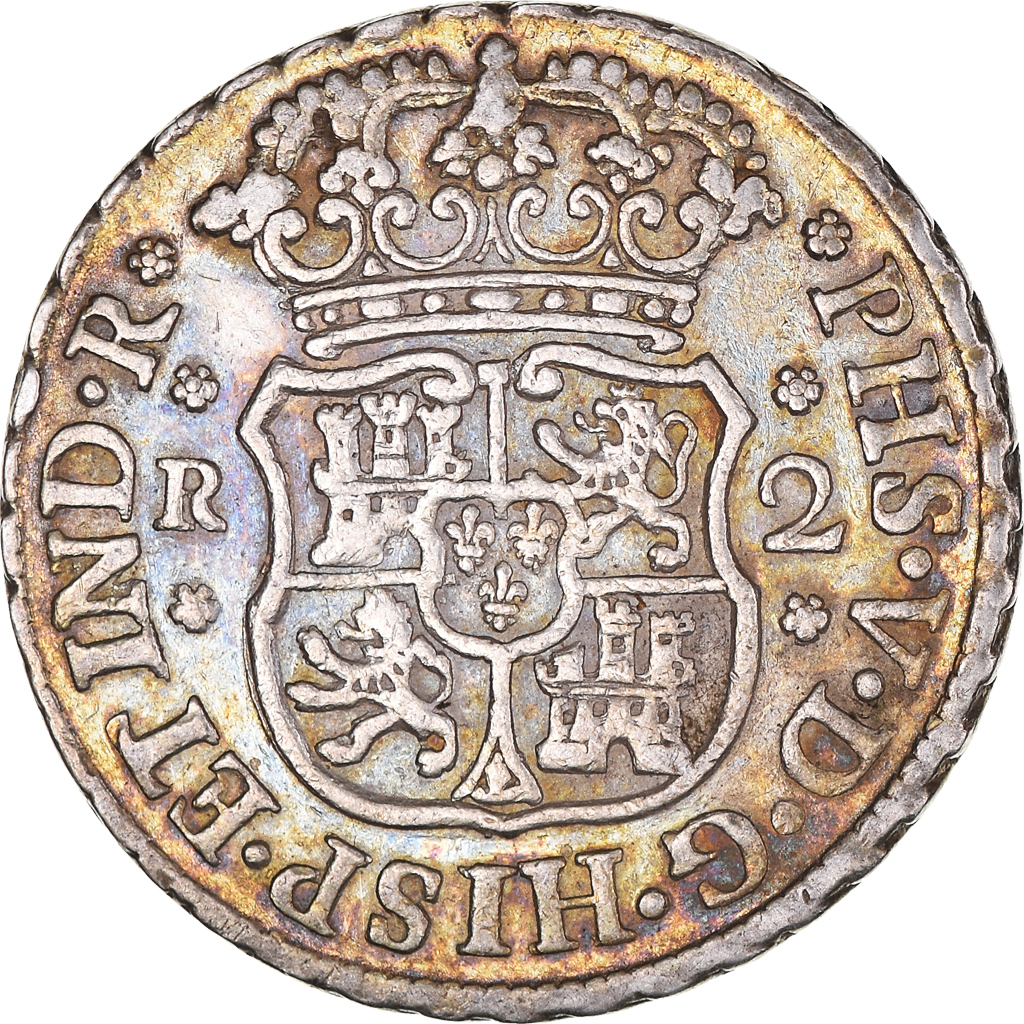 Coin, Mexico, Philip V, 2 Reales, 1744, Mexico City, , Silver, KM:85