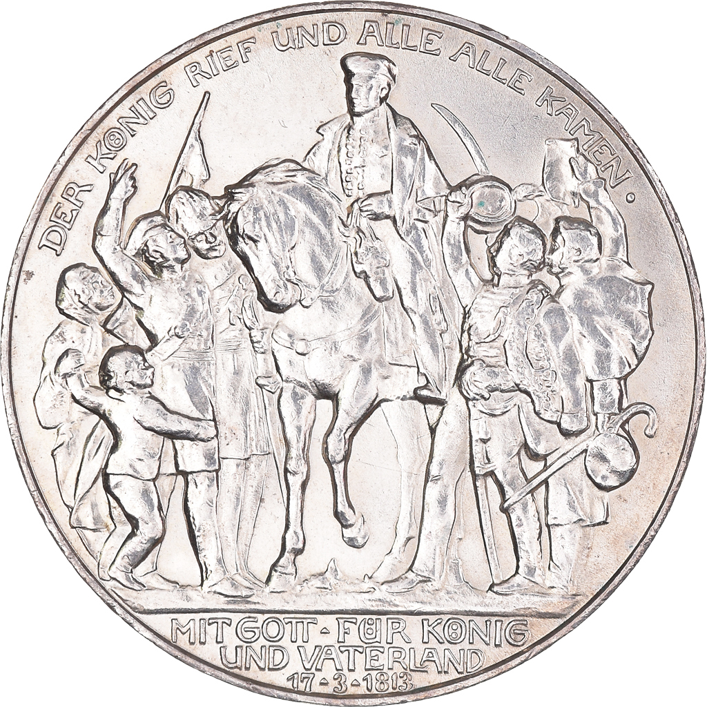 Coin, GERMANY - EMPIRE, Wilhelm II, 3 Mark, 1913, Berlin, , Silver