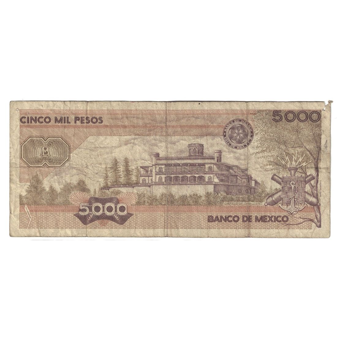Banknote, Mexico, 5000 Pesos, 1987, 1987-02-24, KM:88b, VF(30-35)