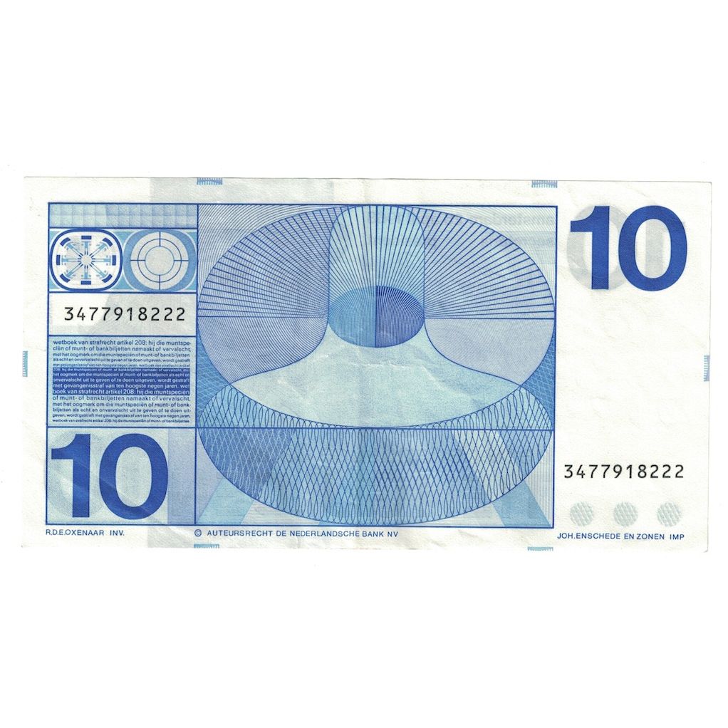 Banknote, Netherlands, 10 Gulden, 1968, KM:91b, AU(50-53) | World Paper ...