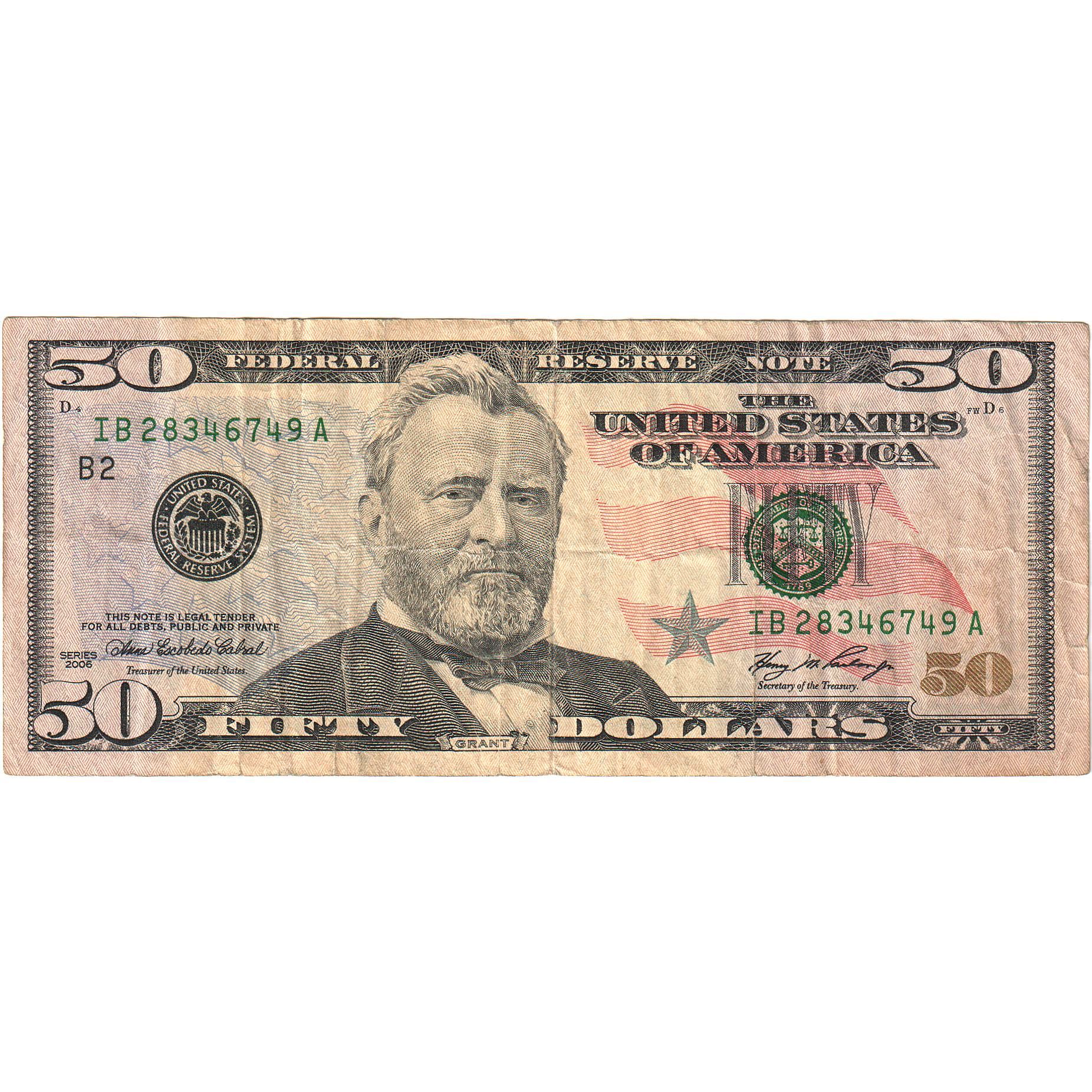 Banknote, United States, 50 Dollars, 2006, WASHINGTON, VF(30-35)