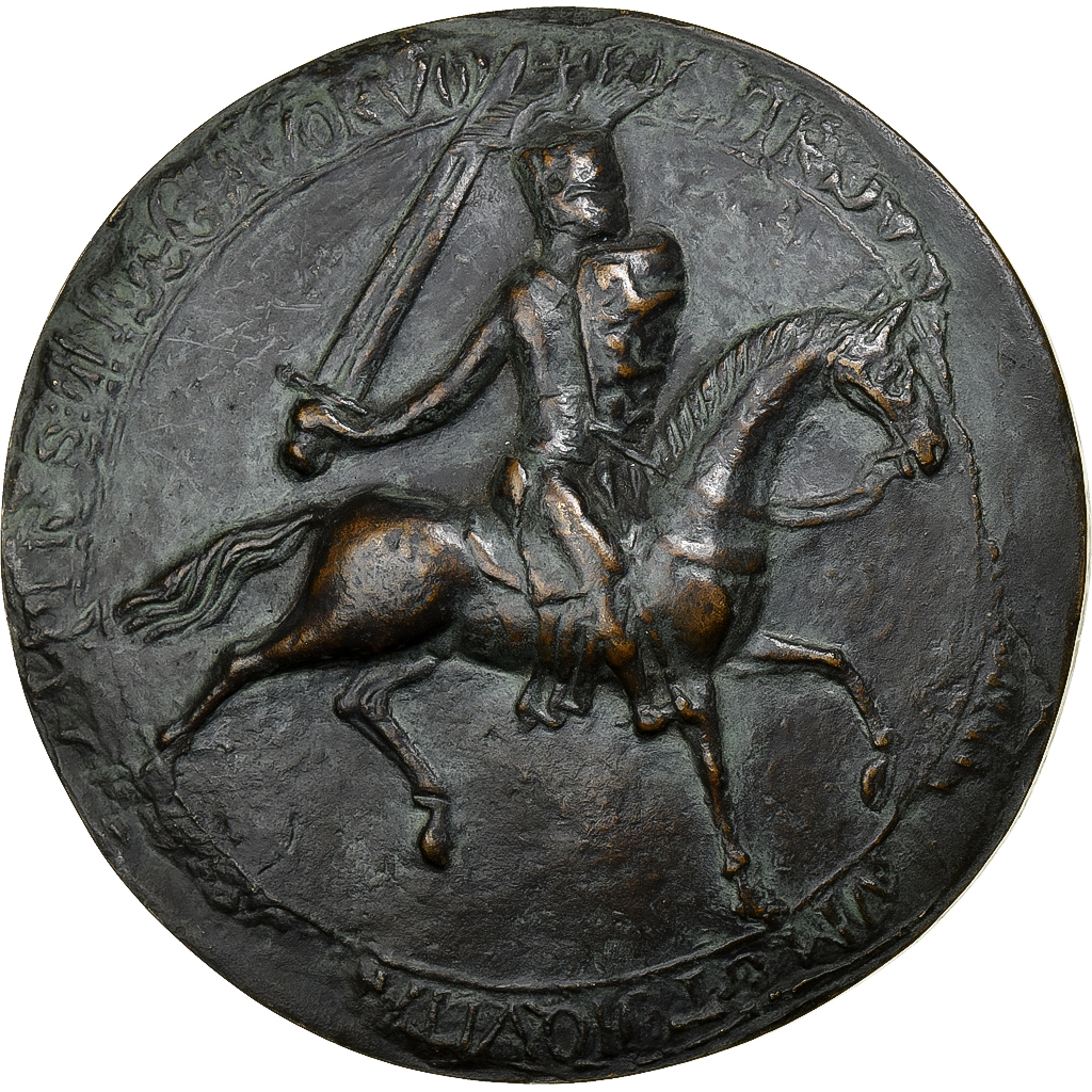 France, Medal, Grand Sceau de Richard Coeur de Lion, 1970, Bronze,