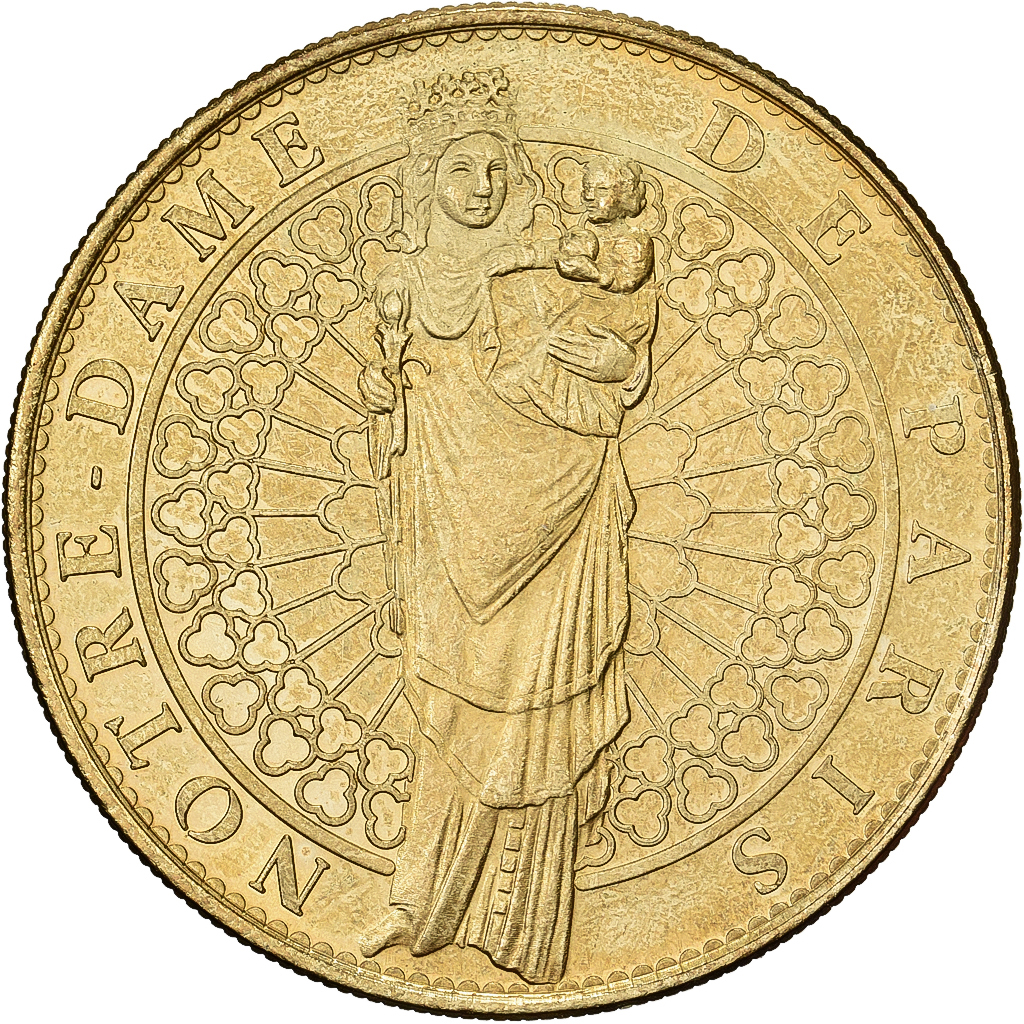 France, Token, Paris - Cathédrale notre Dame - Vierge à l'Enfant, 2005