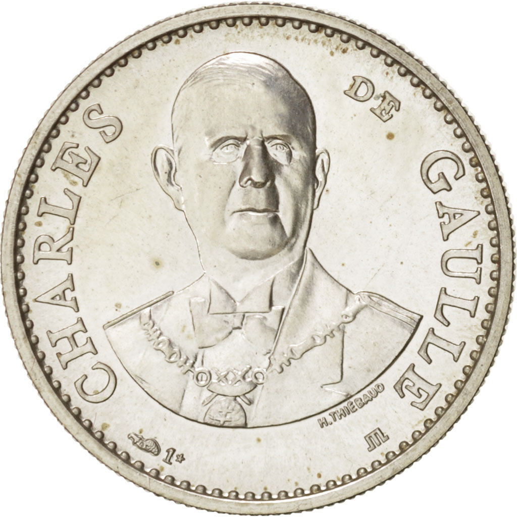 France, Medal, French Republic 25th anniversary, History, 1983, Thiébaud