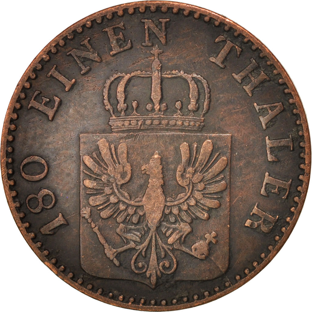 Coin, German States, PRUSSIA, Wilhelm I, 2 Pfennig, 1865, Berlin,