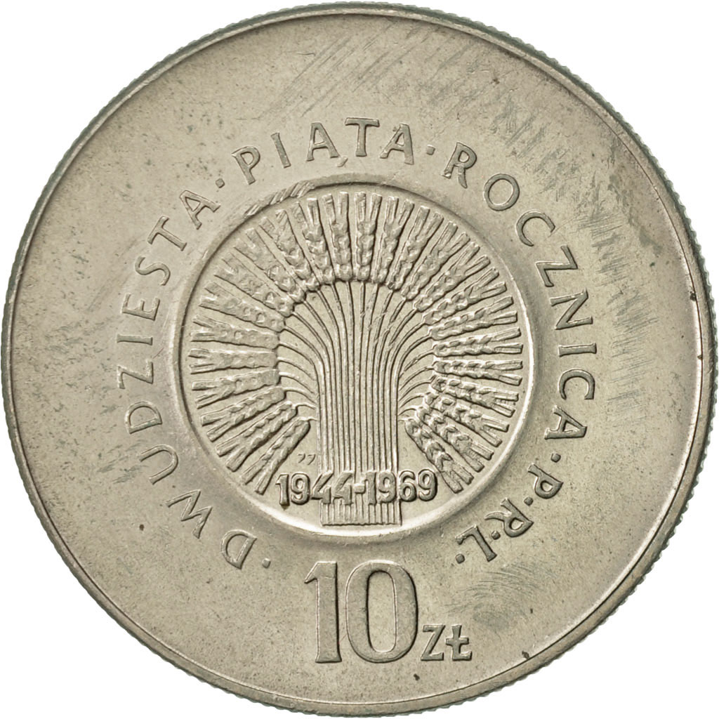 Coin, Poland, 10 Zlotych, 1969, Warsaw, , Copper-nickel, KM:61