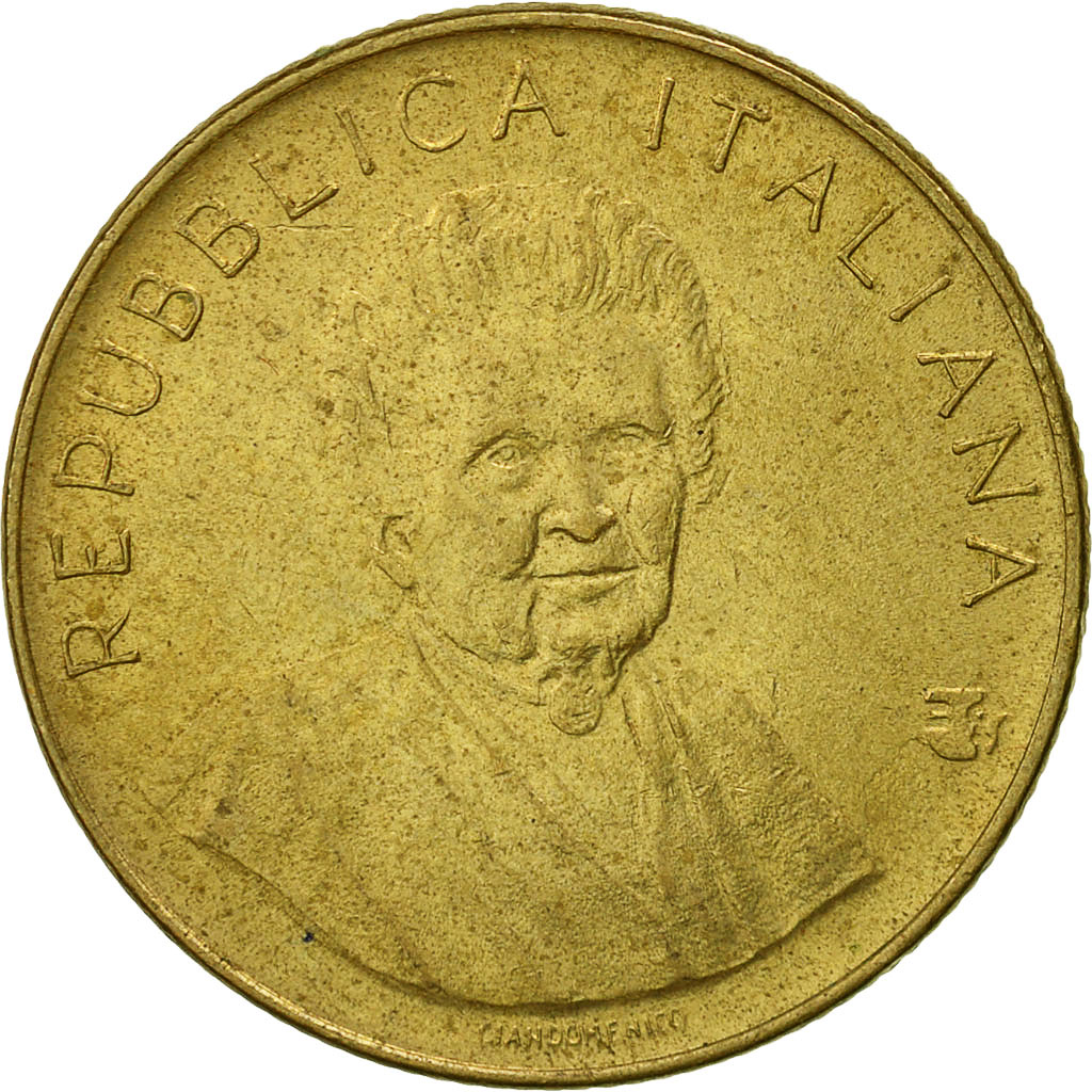 Italy, 200 Lire, 1980, Rome, EF(40-45), Aluminum-Bronze, KM:107