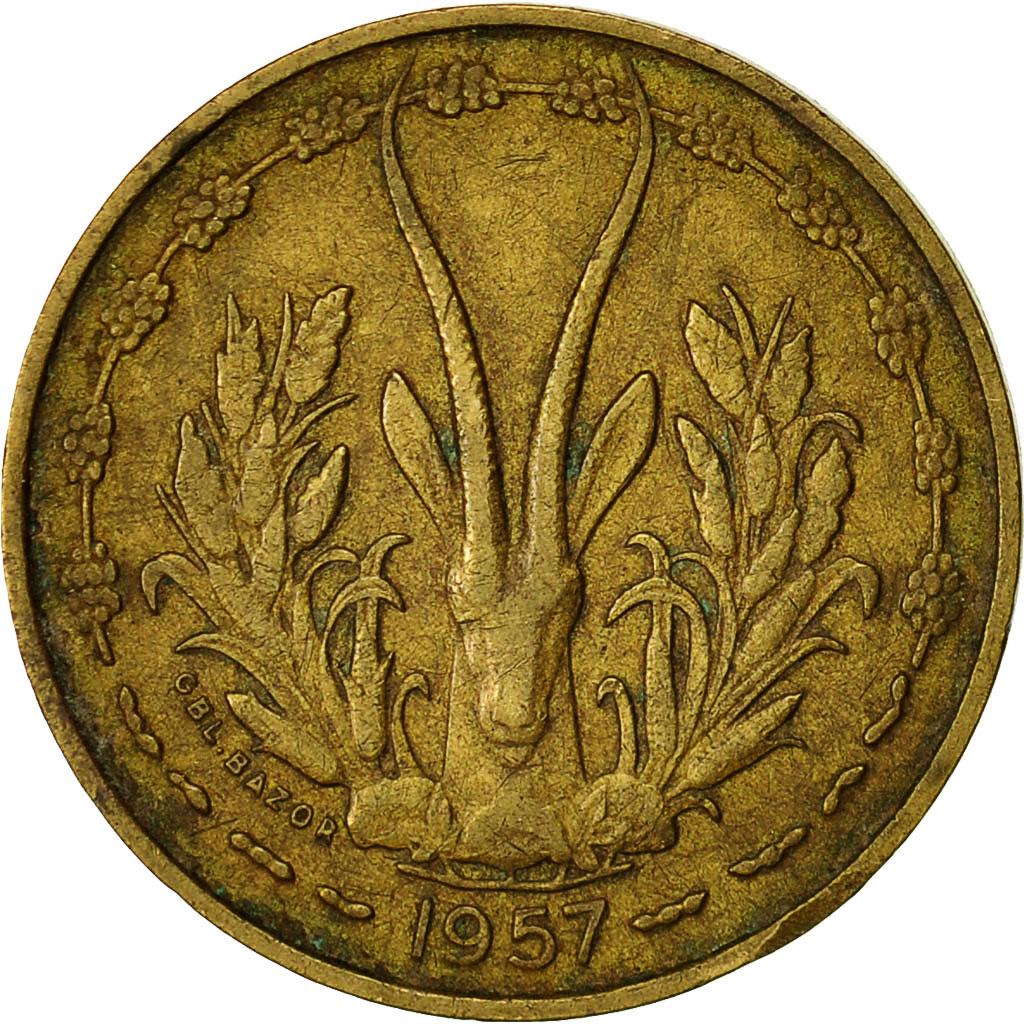 Coin, French West Africa, 10 Francs, 1957, Paris, , Aluminum-Bronze