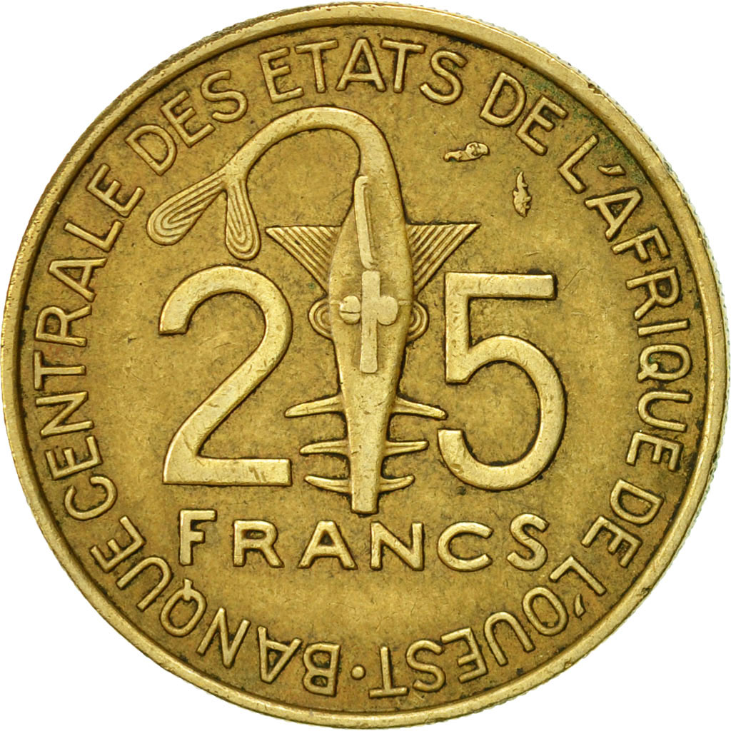 Coin, West African States, 25 Francs, 1982, Paris, , Aluminum-Bronze