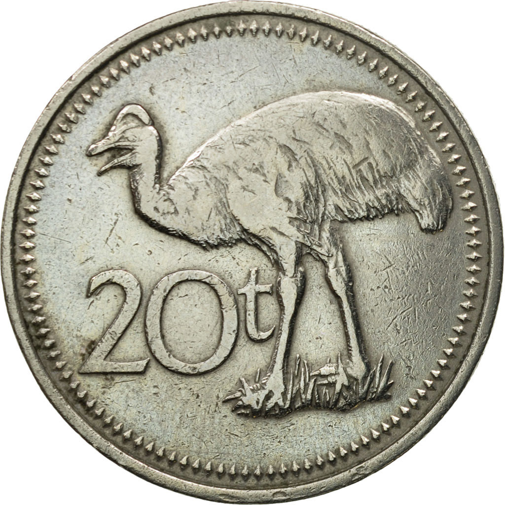 Coin, Papua New Guinea, 20 Toea, 1975, , Copper-nickel, KM:5 ...
