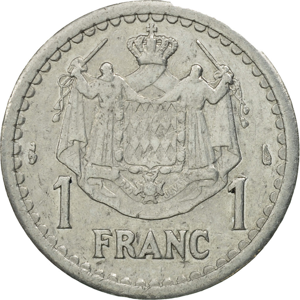 Coin, Monaco, Louis II, Franc, , Aluminum, KM:120 | European Coins