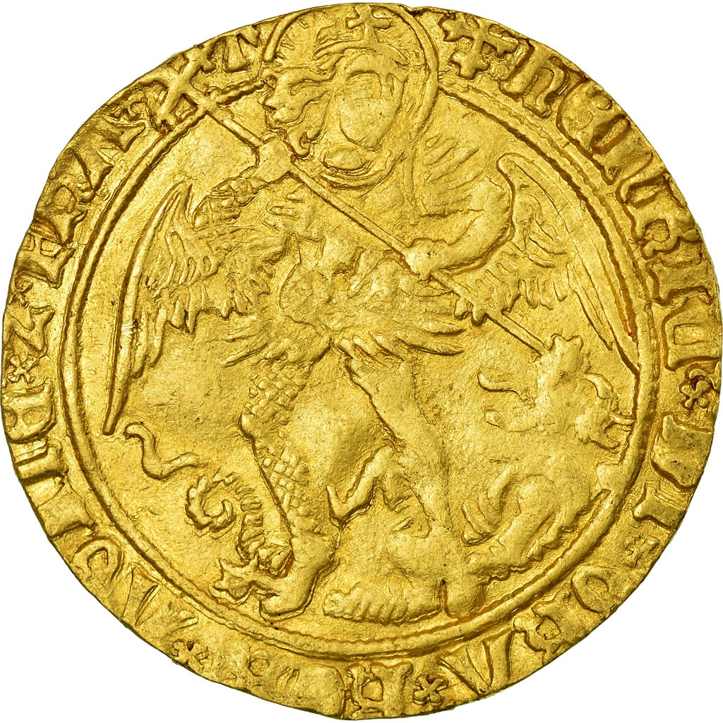 Coin, Great Britain, Henri VII (1485-1509), Gold Angel, 1495-1498, London