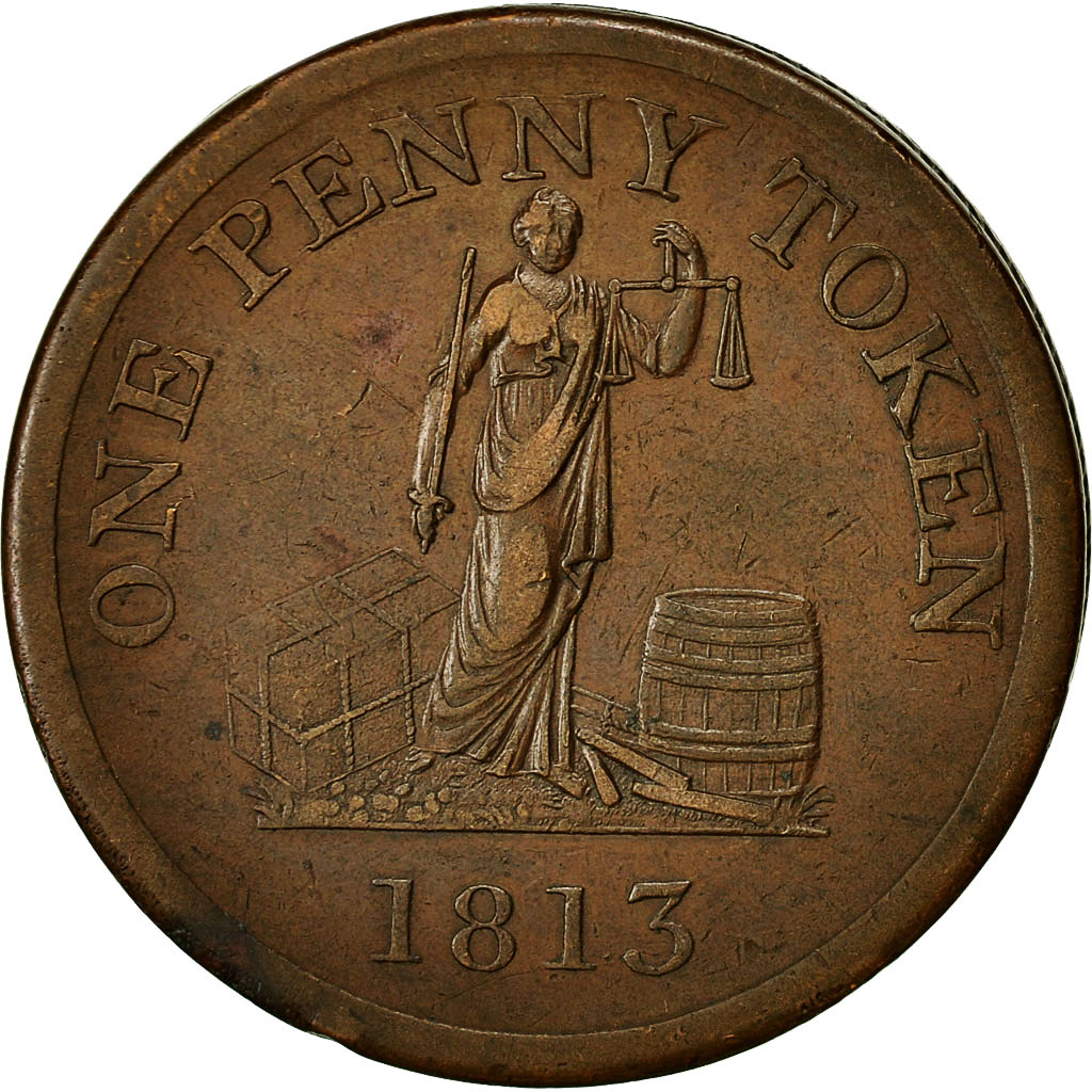 Coin, Great Britain, Phoenix, Iron-Works, Glasgow, Penny Token, 1813,