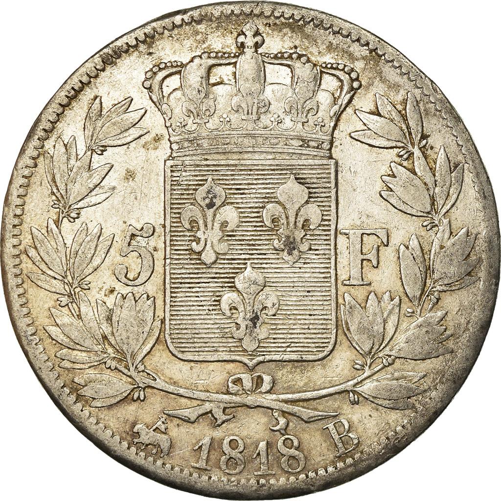 Coin, France, Louis XVIII, 5 Francs, 1818, Rouen, | European Coins