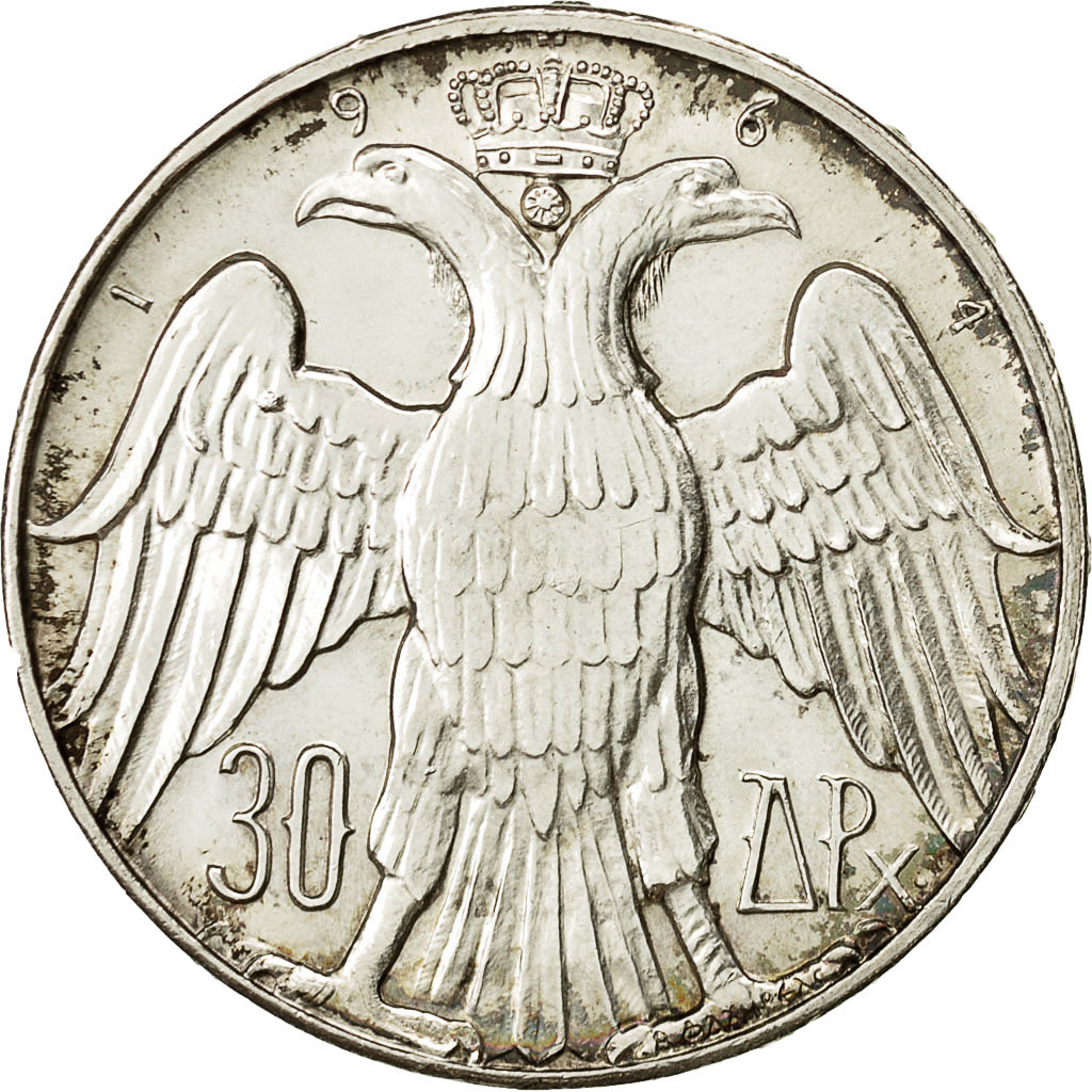 Coin, Greece, Constantine II, 30 Drachmai, 1964, , Silver, KM 87