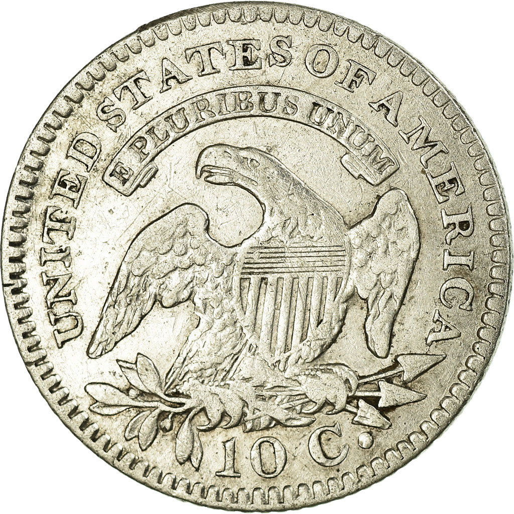 Coin, United States, Liberty Cap Dime, Dime, 1821, U.S. Mint, Philadelphia